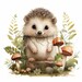 Hedgehog Clipart | Cute Woodland Animal Art (digital Download) - Etsy