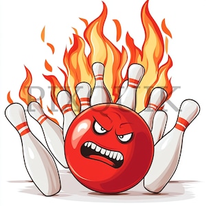 Angry Bowling Ball Clipart | 10 JPG Files | Card Making | Digital Paper ...