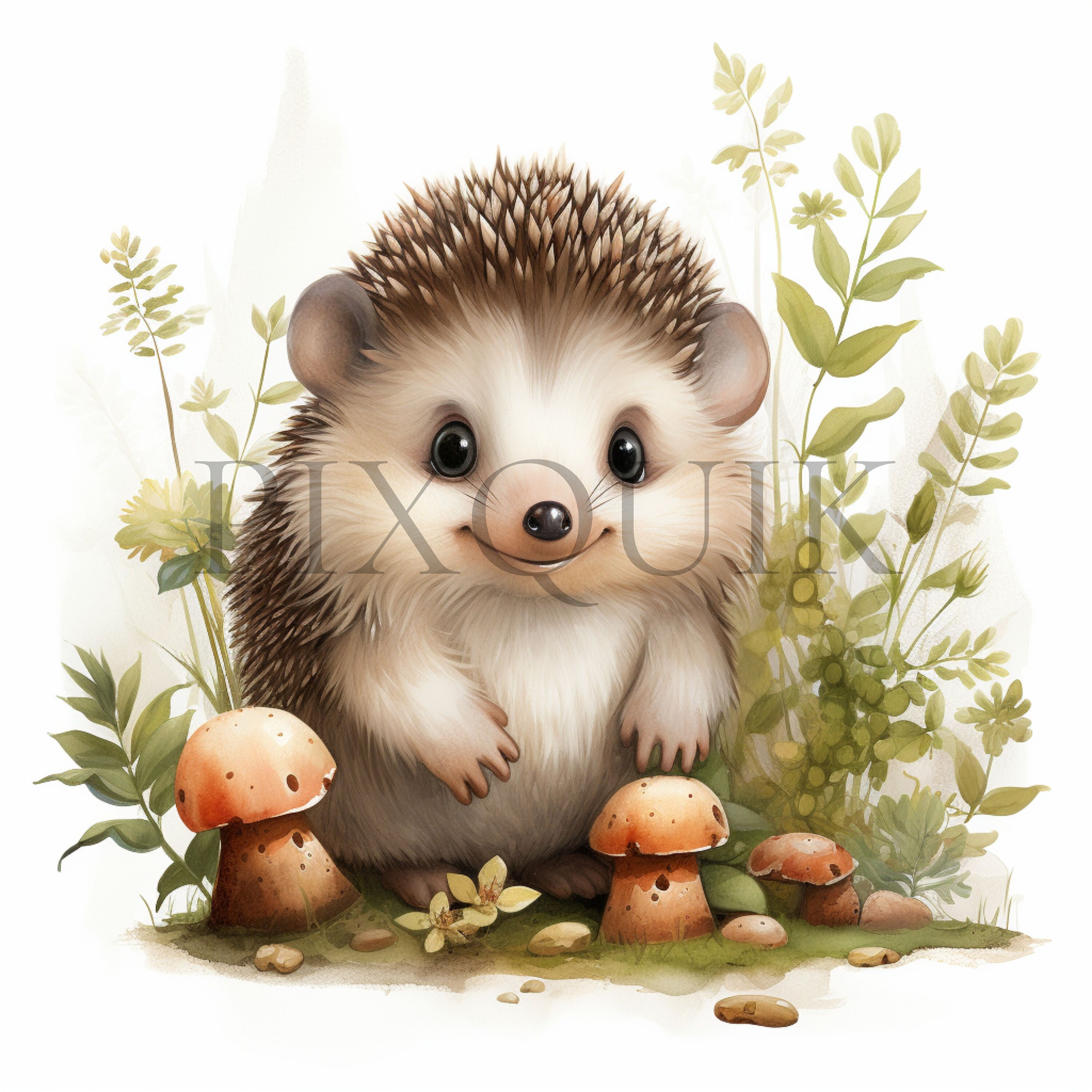 Hedgehog Clipart Woodland Animal Clipart 10 High Quality JPG Cute ...