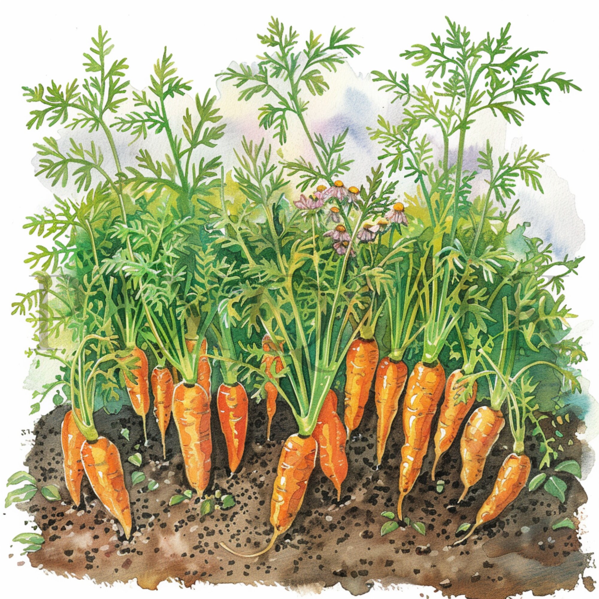 Watercolor Carrot Clipart 10 High Quality Jpgs Digital Download ...