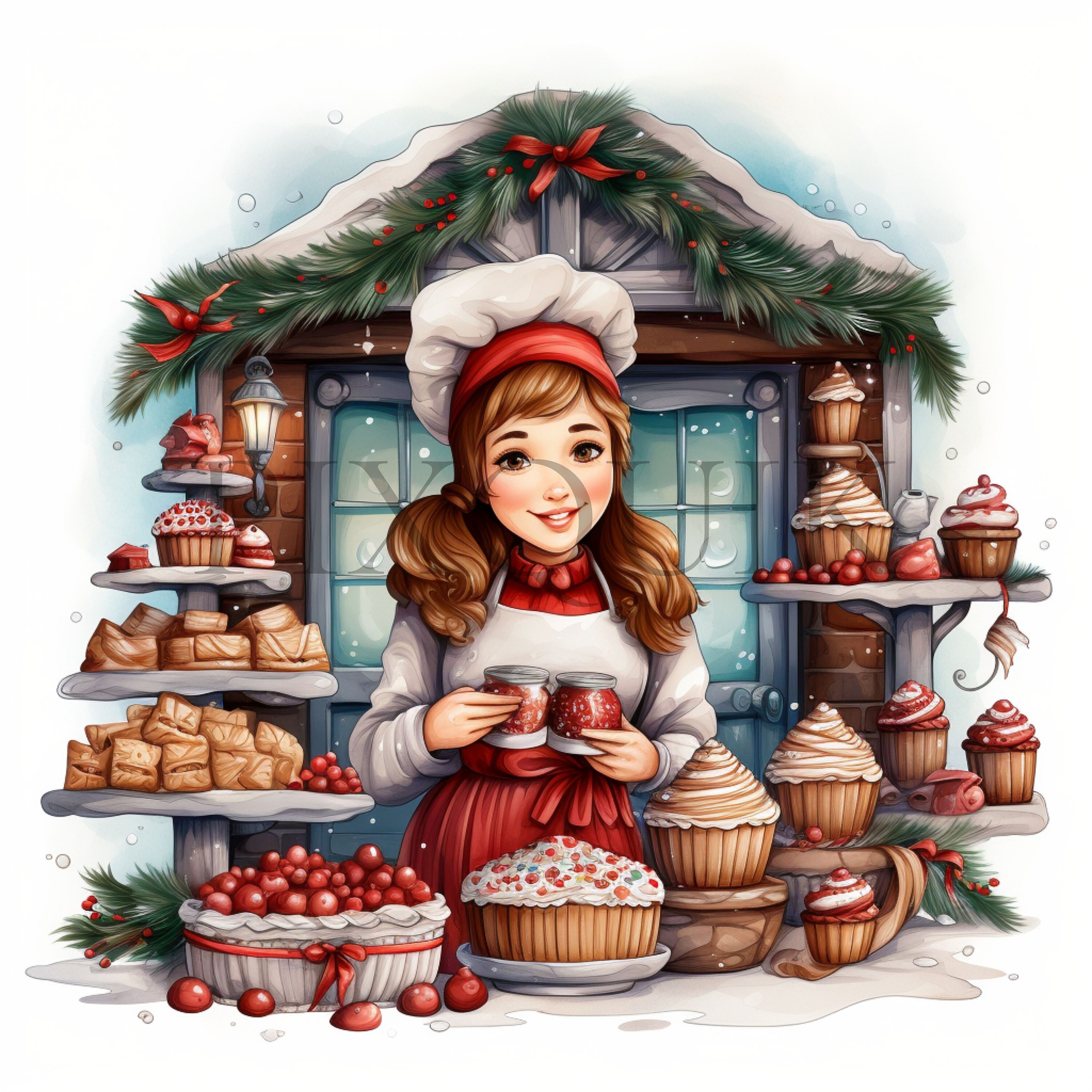 Christmas Baking Clipart | Holiday Baking Graphics (digital Download ...
