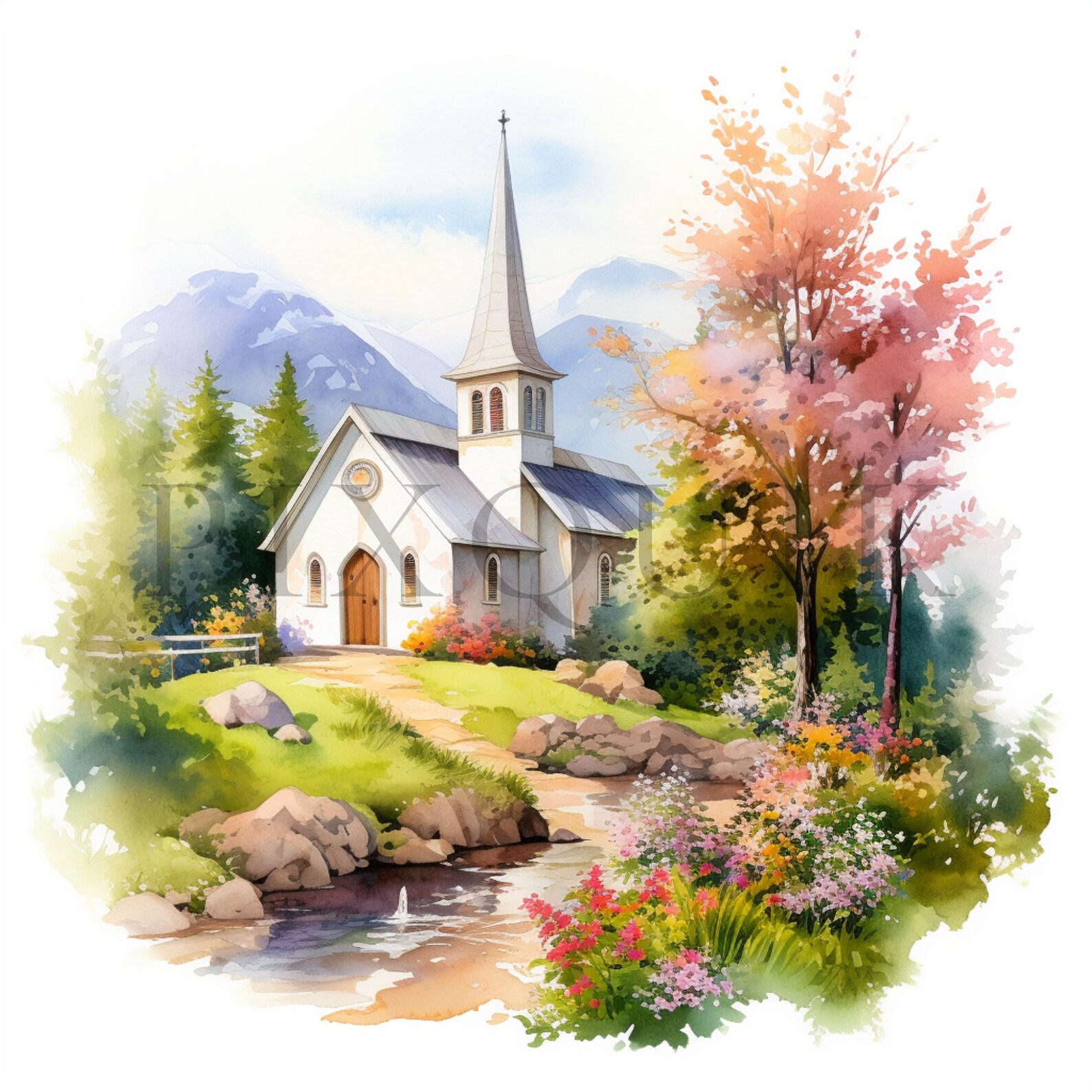 Church Clipart 10 High Quality Jpgs Digital Download Scrapbook Images ...