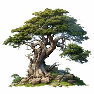 Yew Tree Clipart | Yew | 10 High Quality JPG | Yew Illustration | Tree ...