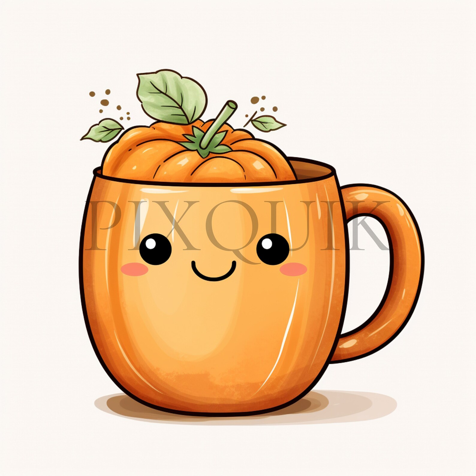 Pumpkin Mug Clipart | Cute Autumn Illustration (digital Download) - Etsy