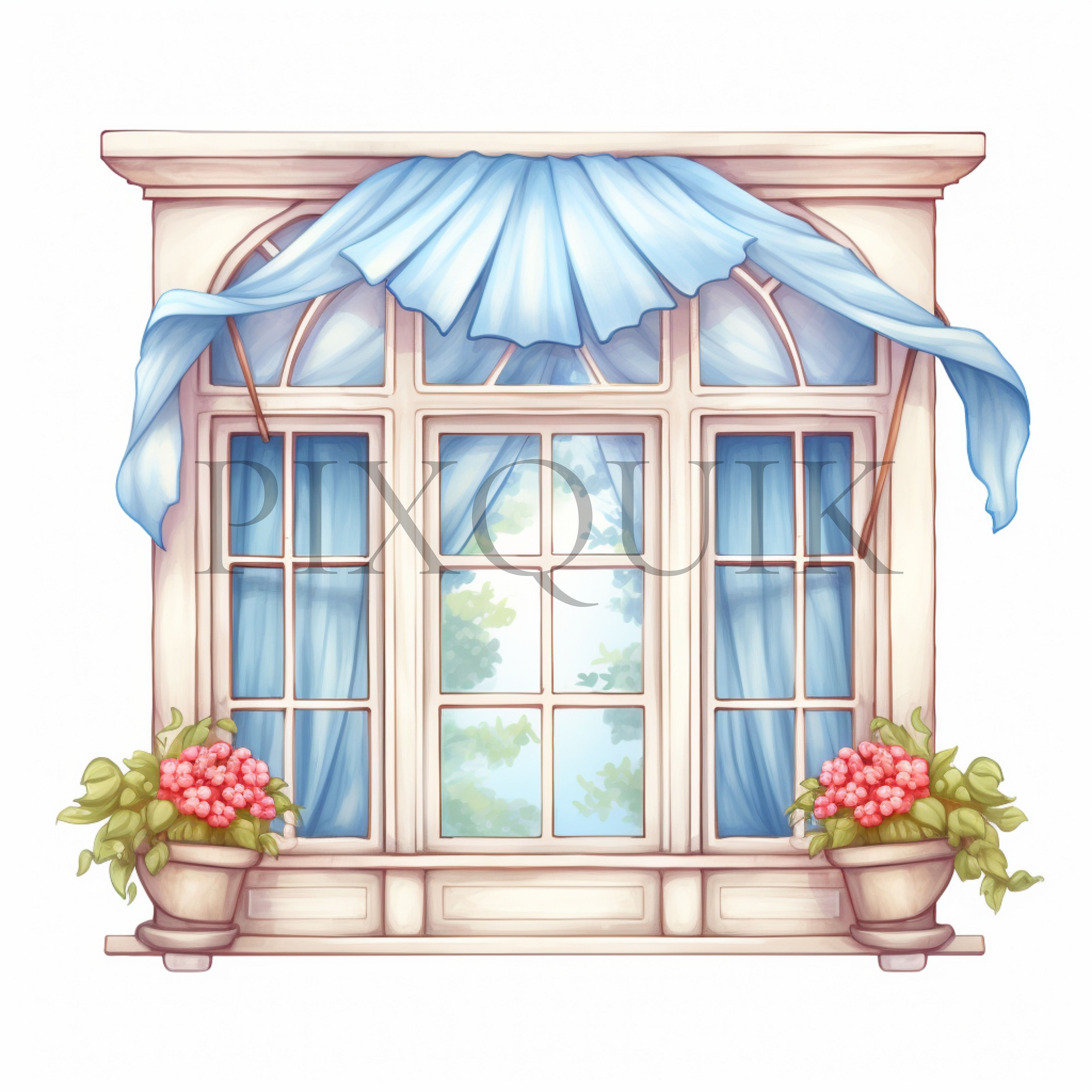 House Window Clipart 10 High Quality Jpgs Gothic Window Botanical ...