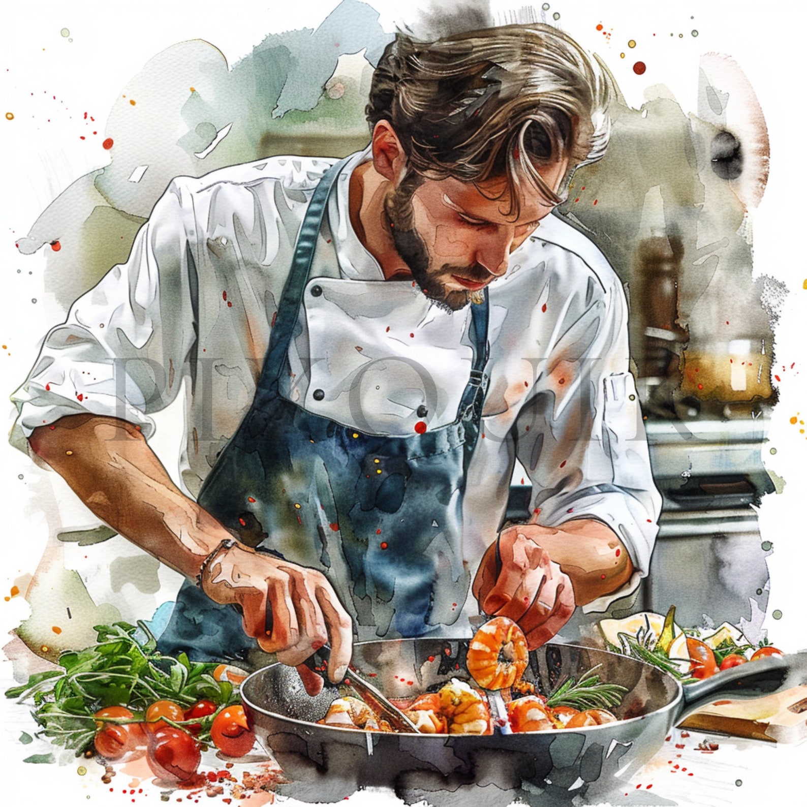 Chef Cooking Clipart | Culinary Art, Father's Day (digital Download) - Etsy