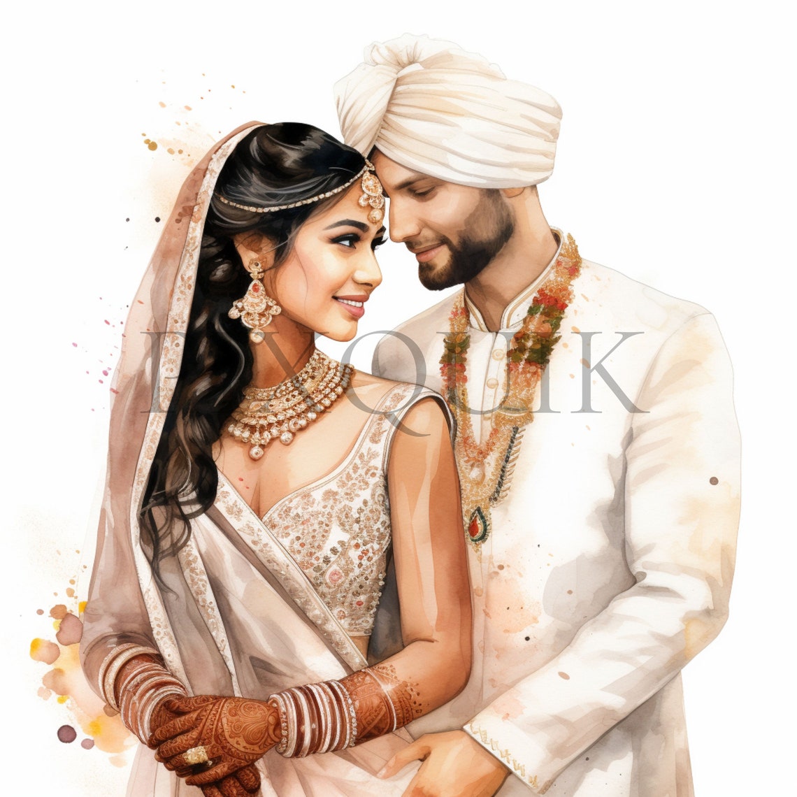 Indian Wedding Clipart | South Asian Bride, 10 Jpgs (digital Download ...