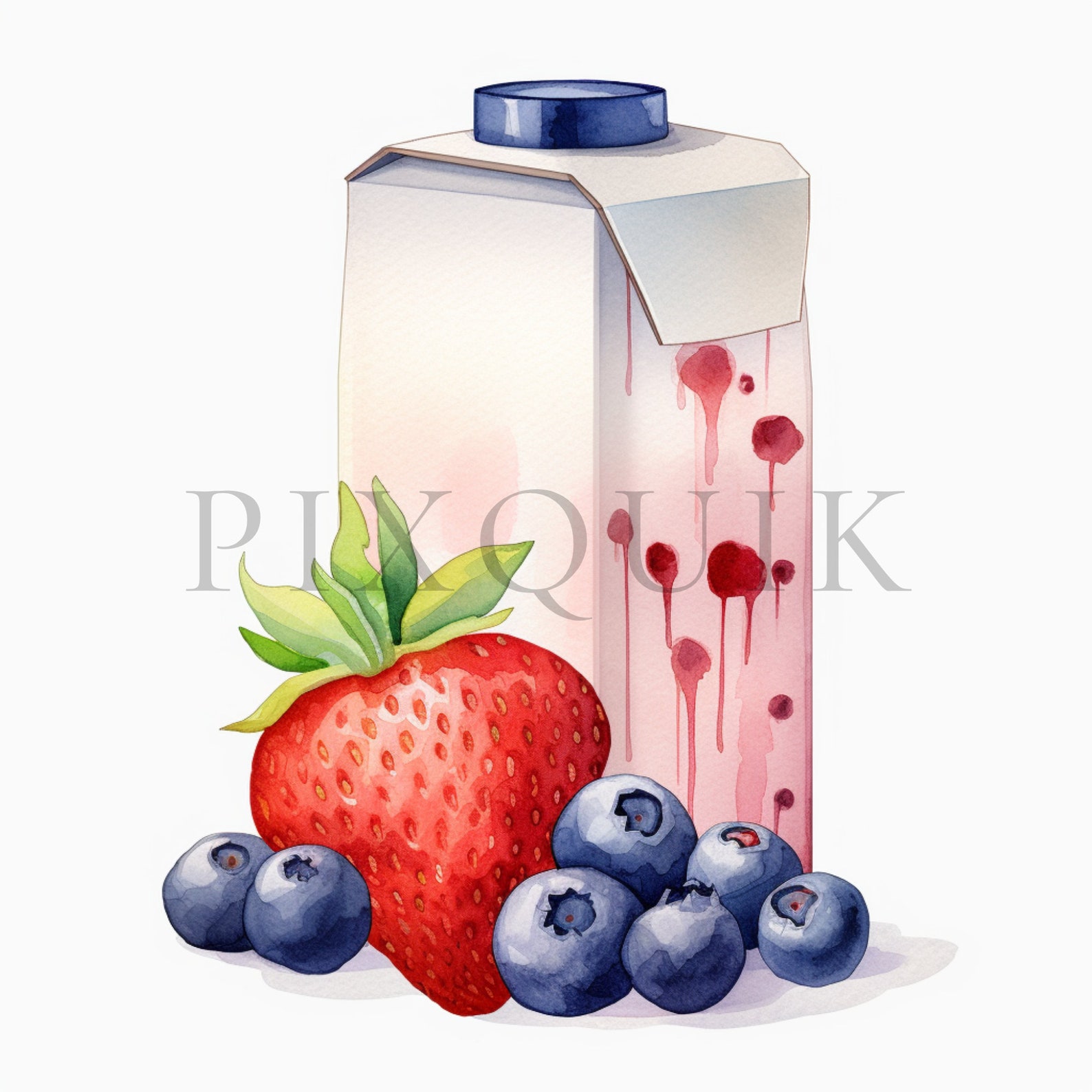 Juice Box Clipart | Fruit Juice Illustration (digital Download) - Etsy