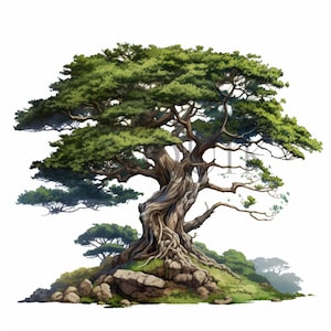 Yew Tree Clipart | Yew | 10 High Quality JPG | Yew Illustration | Tree ...