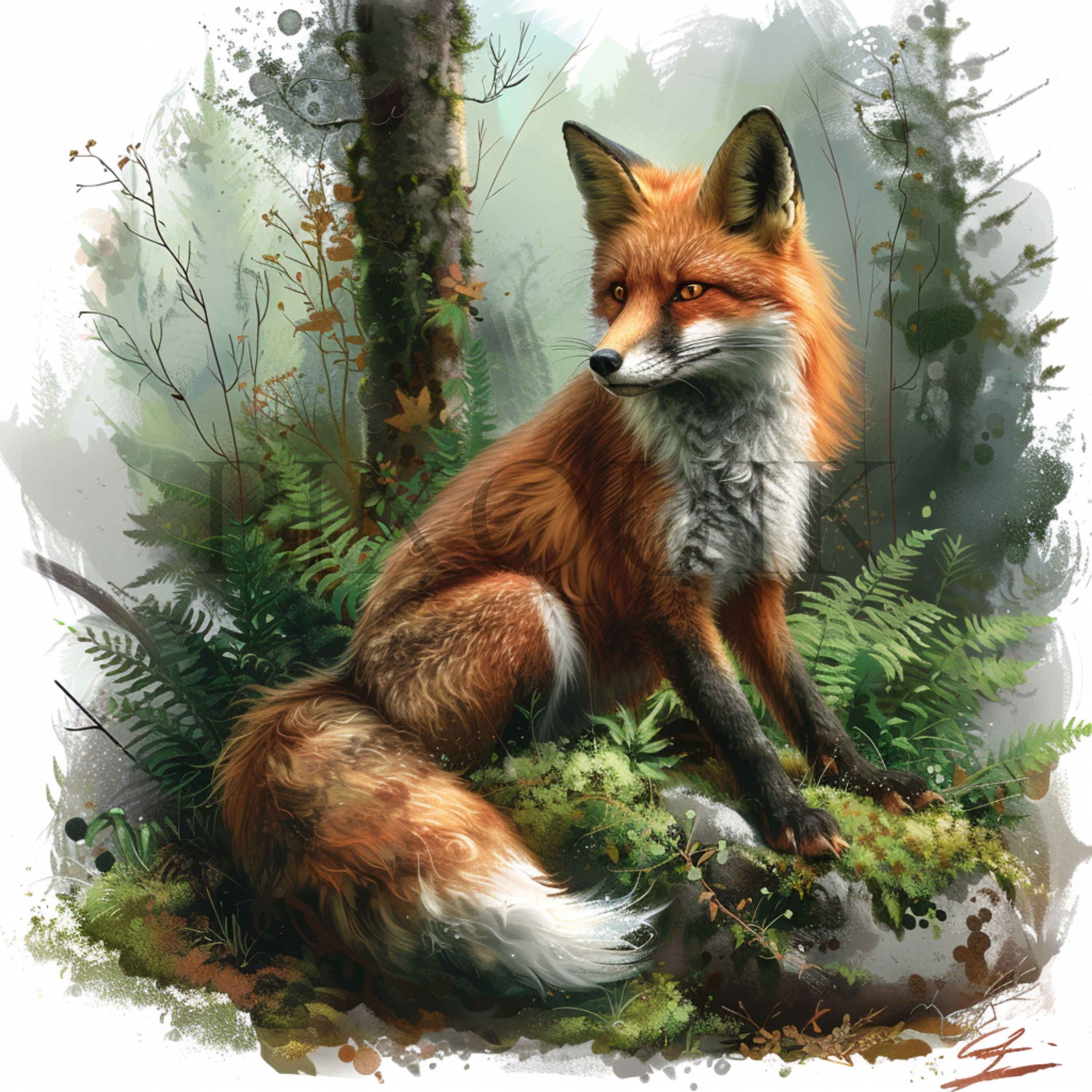 Fox Clipart | Woodland Animals, Card Making (digital Download) - Etsy