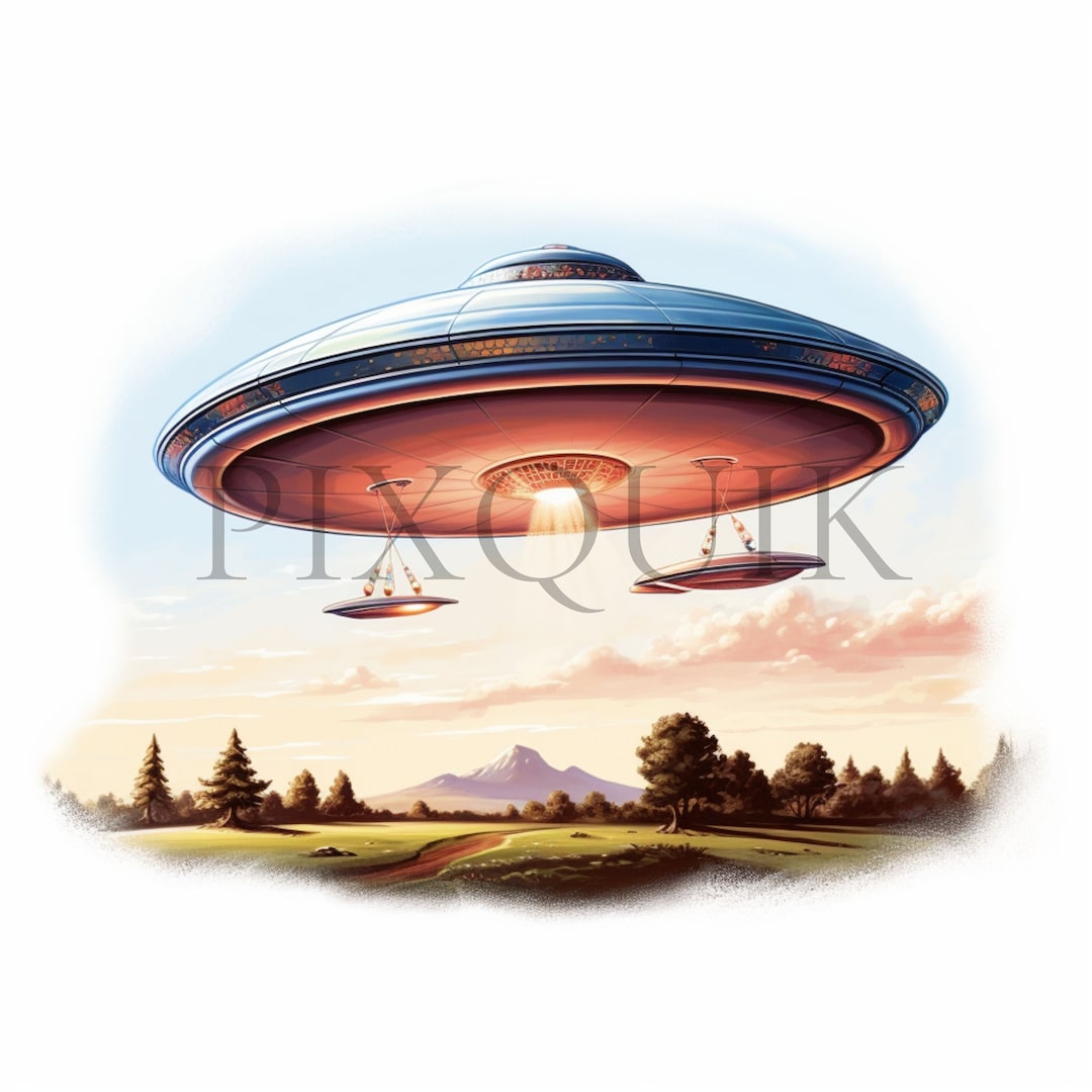 UFO Clipart | 10 High Quality Jpg's | Digital Download | Alien Clipart ...