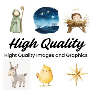 Christmas Nativity Elements Clipart | 21 JPG Files | Card Making ...