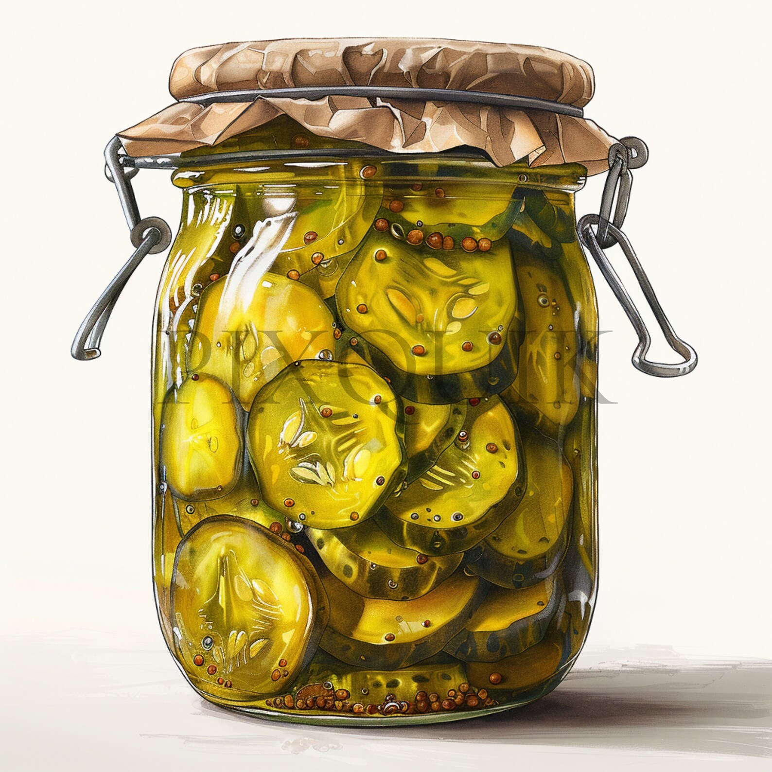 Watercolor Pickle Clipart Fried Pickle Pickle Clipart Watercolor Pickle ...