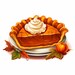 Watercolor Pumpkin Pie Clipart | Fall Harvest Illustration (digital ...