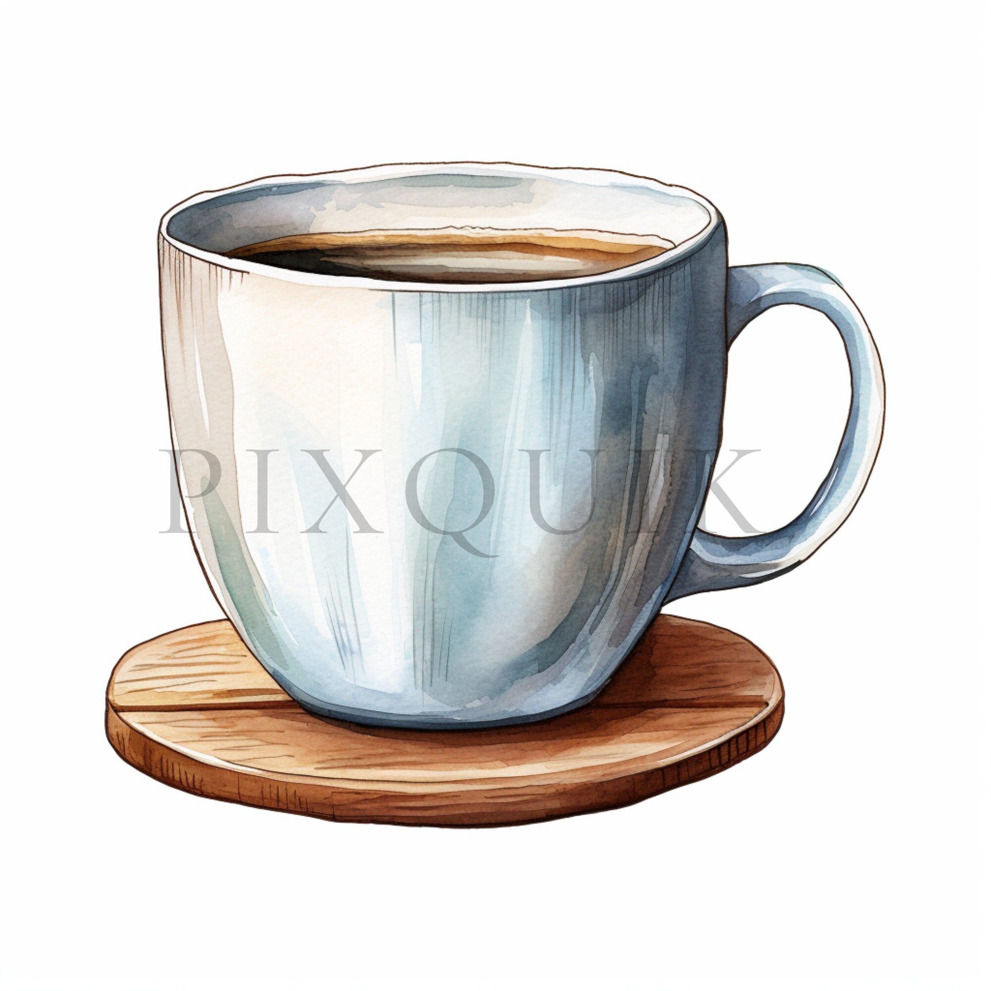 Watercolor Coffee Cup Clipart | 10 High Quality Jpgs | Digital Download ...