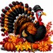 Turkey Clipart | Fall Animal, Autumn Leaves (instant Download) - Etsy