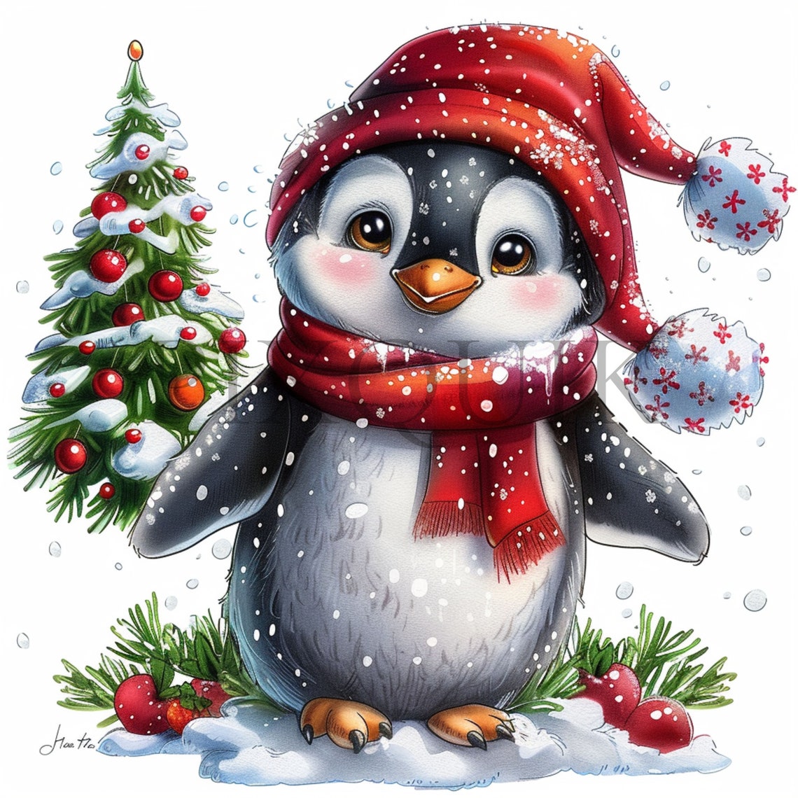Winter Penguin Clipart 10 High Quality Jpgs Printable Penguin Clipart ...