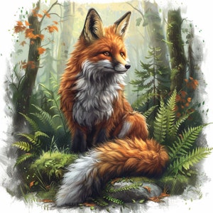 Fox Clipart | Woodland Animals, Card Making (digital Download) - Etsy