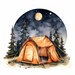 Watercolor Camping Clipart | Boho Camper Art, Junk Journals (digital ...