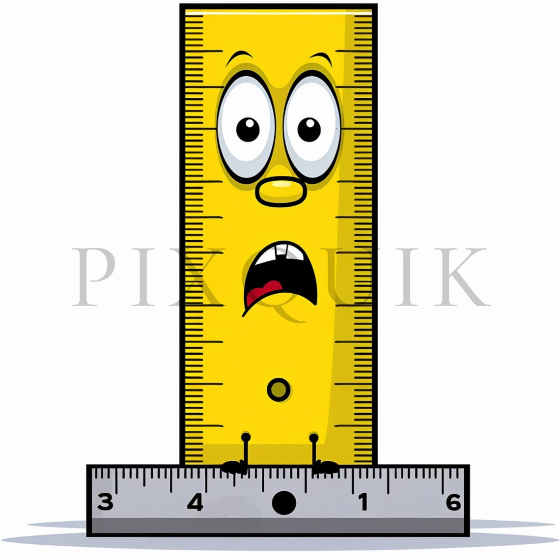 Cartoon Ruler Clipart | Back to School Graphics (digital Download) - Etsy