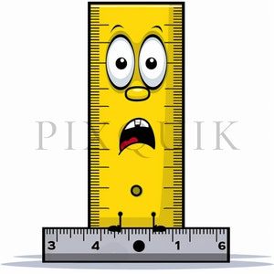 Ruler Cartoon Clipart | 10 High Quality Jpgs | Digital Download | Back ...