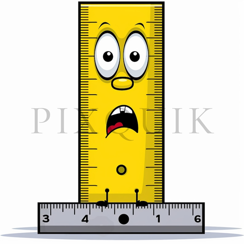 Cartoon Ruler Clipart | Back to School Graphics (digital Download) - Etsy