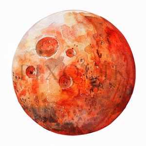 Mars Clipart | 10 High Quality Jpgs | Instant Digital Download | Mars ...