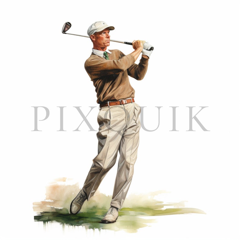 Vintage Golf Player Clipart | Retro Sports Art (digital Download) - Etsy