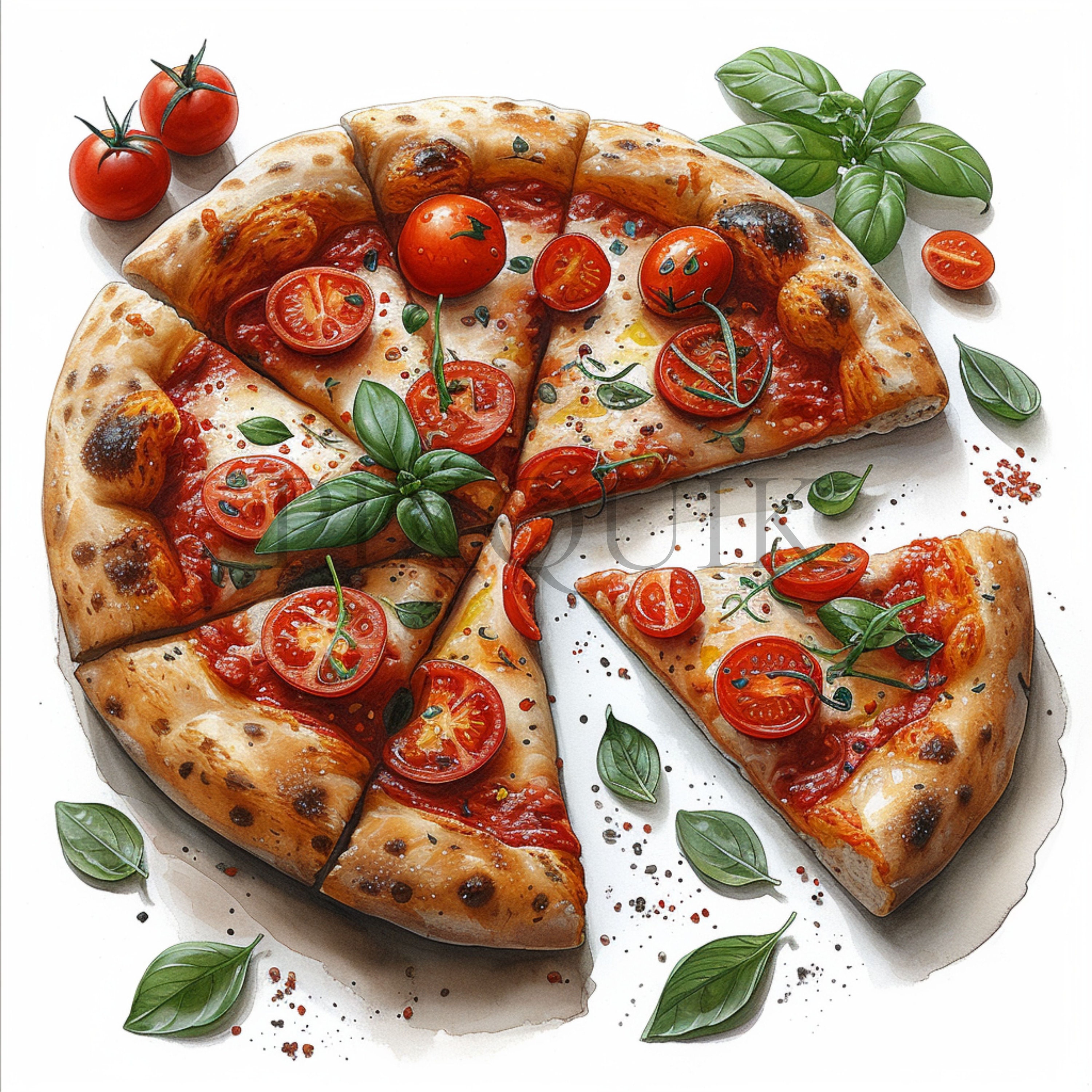 Pizza Clipart | 10 High-quality Jpgs for Party & Scrapbook (digital ...