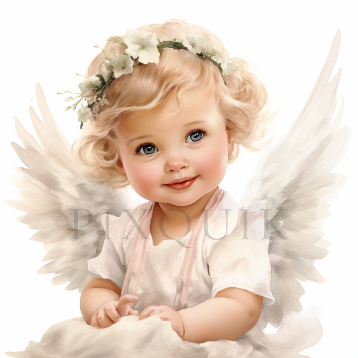 Watercolor Little Angel Clipart 10 High Quality Jpgs Angel Clipart ...
