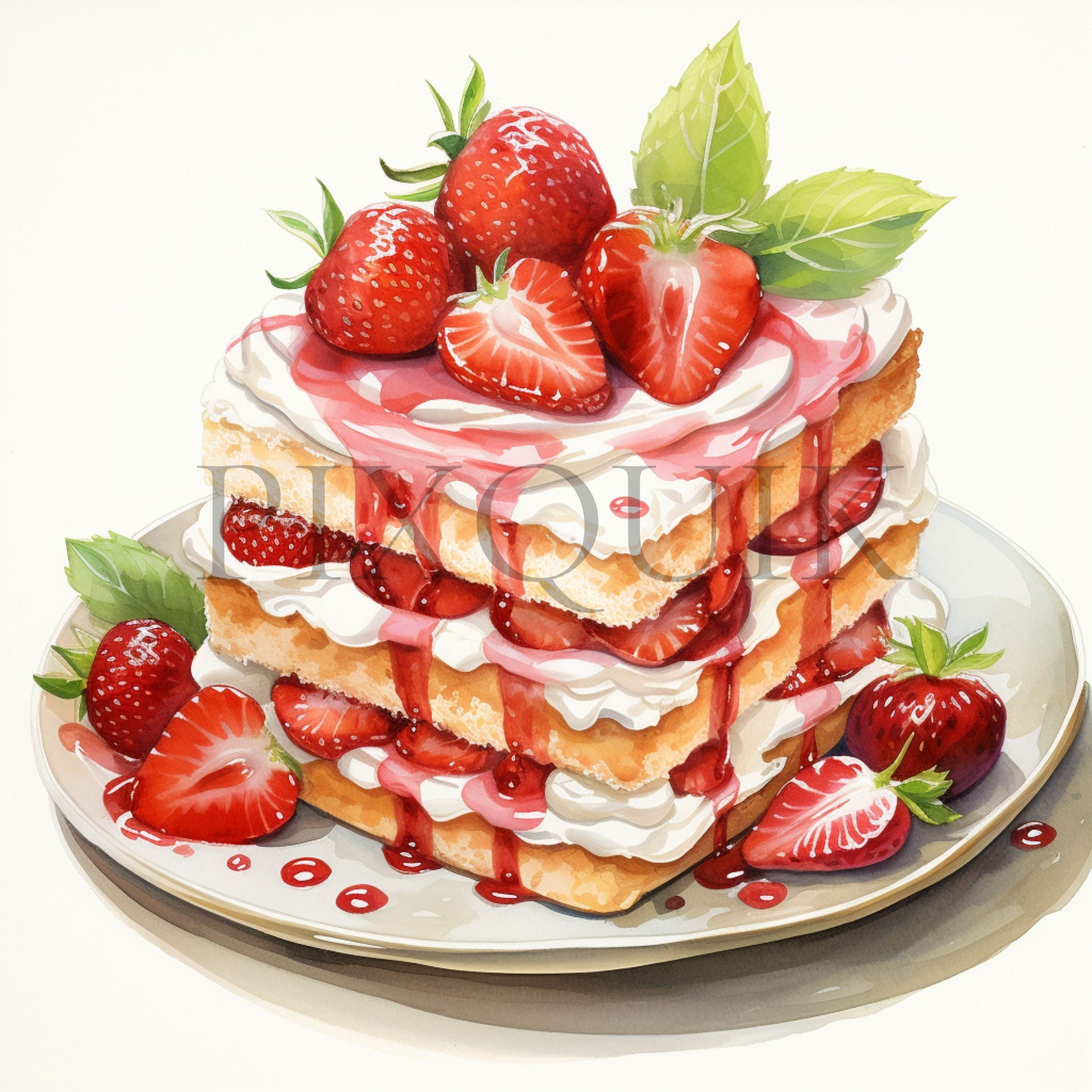 Strawberry Shortcake Clipart | 10 High Quality Jpg's | Digital Download ...