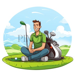 Watercolor Golf Player Clipart - 10 High Quality Jpgs | Sport Bundle ...