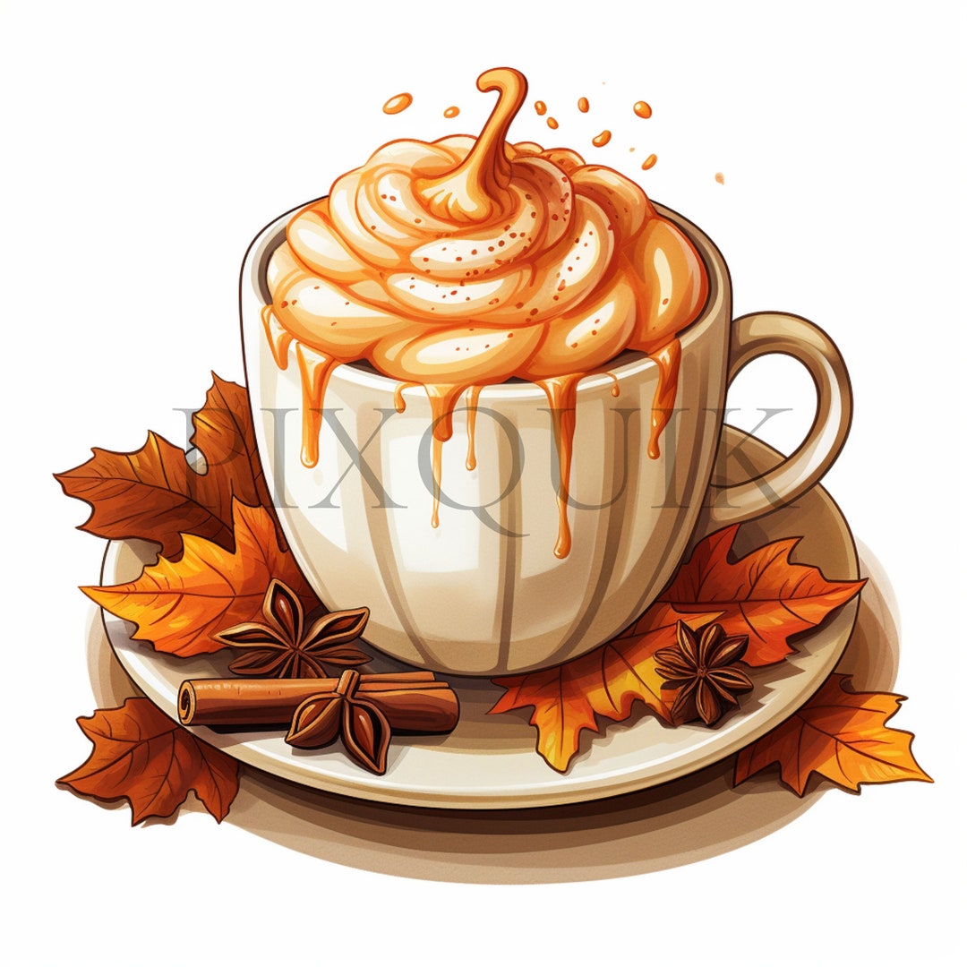 Pumpkin Spice Coffee Clipart | Pumpkin Spice Clipart | 10 High Quality ...