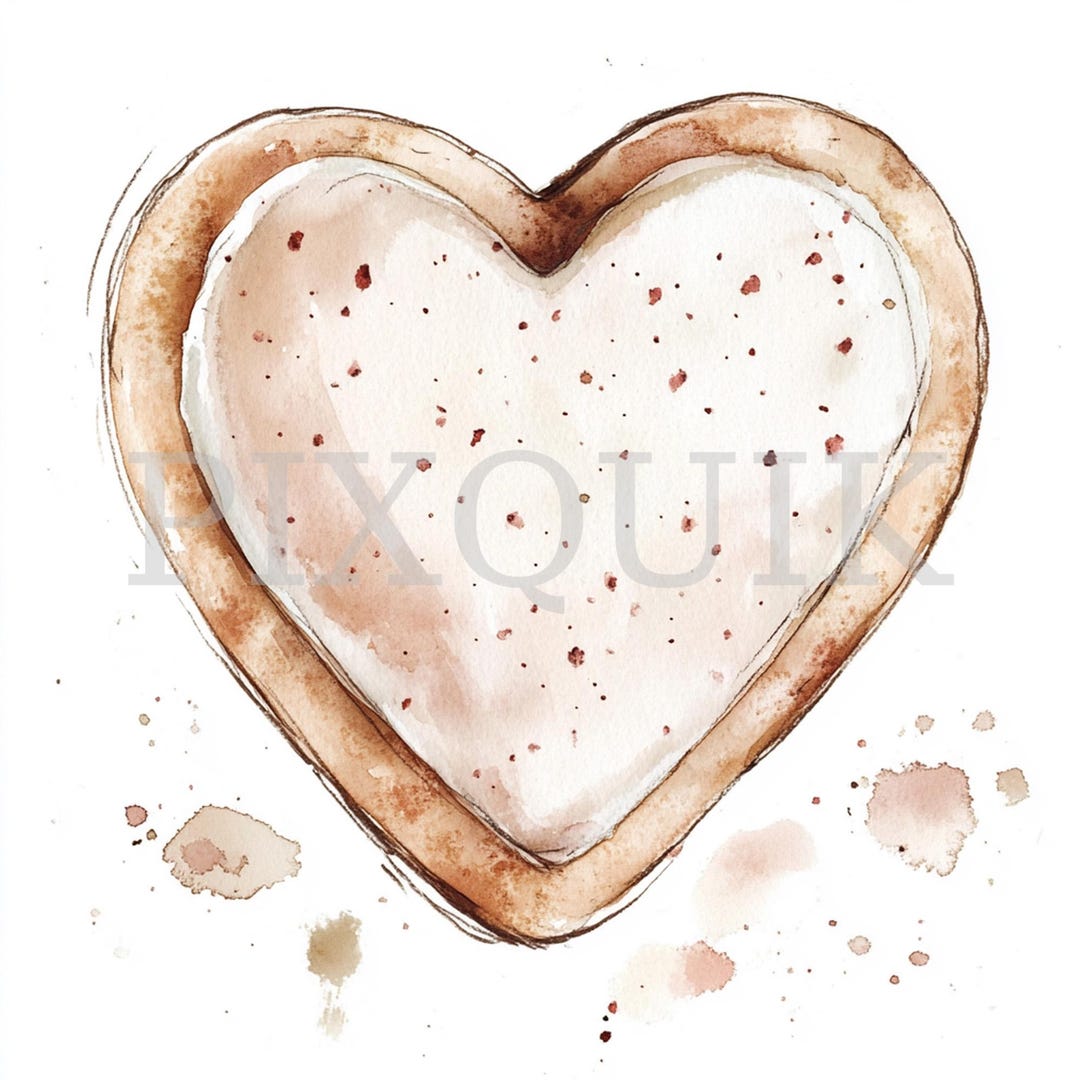 Valentine Day Cookie With Speckled Icing | 4 Valentine Clip Art | Card ...