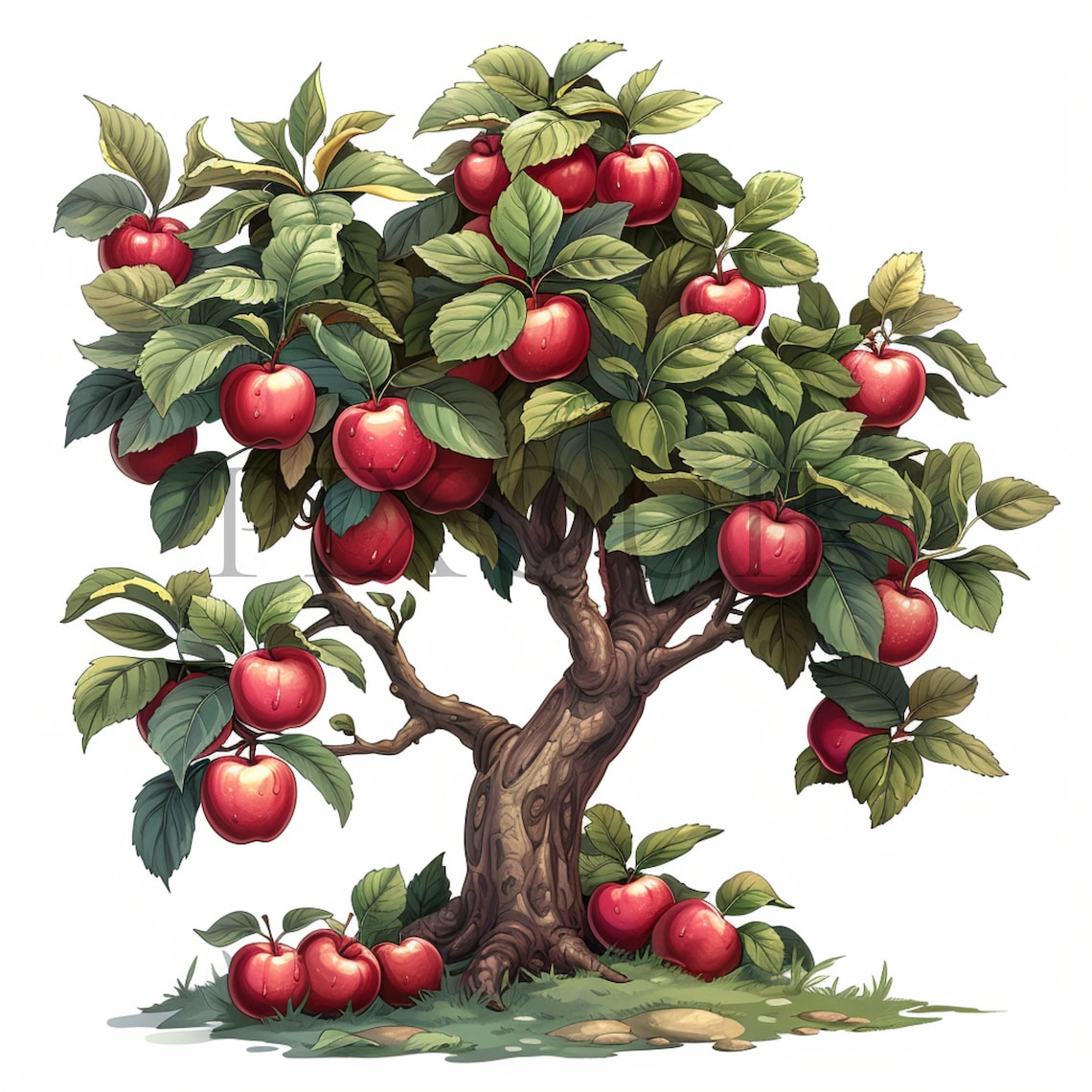 Apple Tree Clipart: Botanical Art Illustrations (digital Download) - Etsy