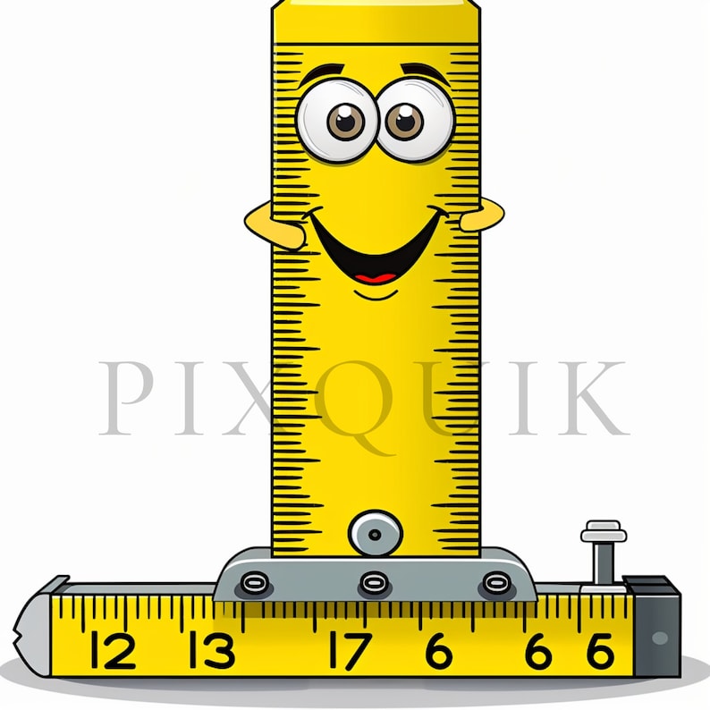 Cartoon Ruler Clipart | Back to School Graphics (digital Download) - Etsy