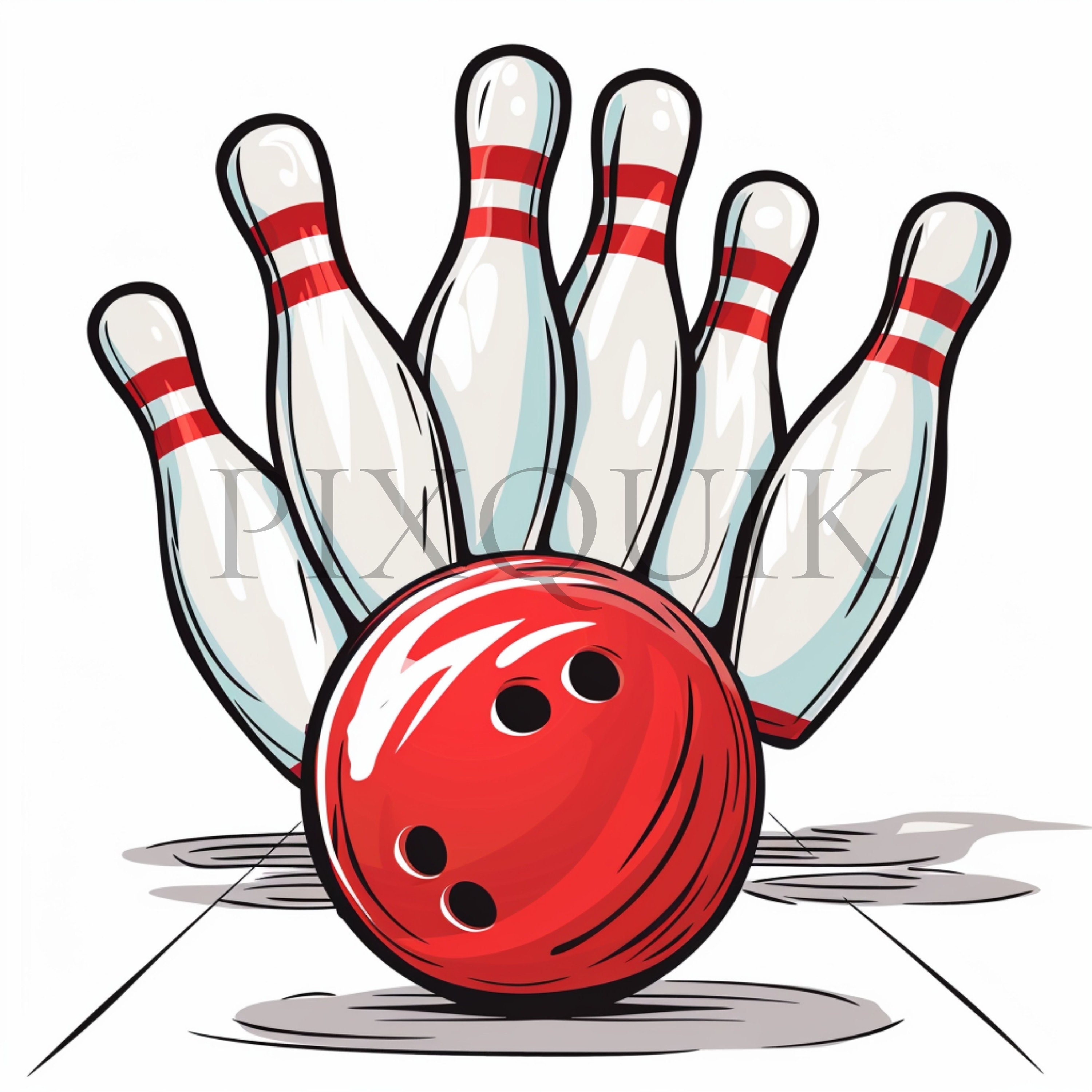 Watercolor Bowling Ball Clipart 10 High Quality Jpgs Bowling Ball ...