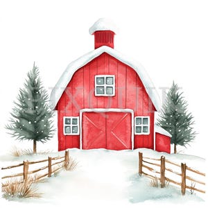 Vintage Christmas Farmhouse Clipart | 23 Holiday Clip Art| Card Making ...