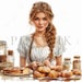 Bakery Girl Clipart | Pastry Chef Baking Jpgs (digital Download) - Etsy