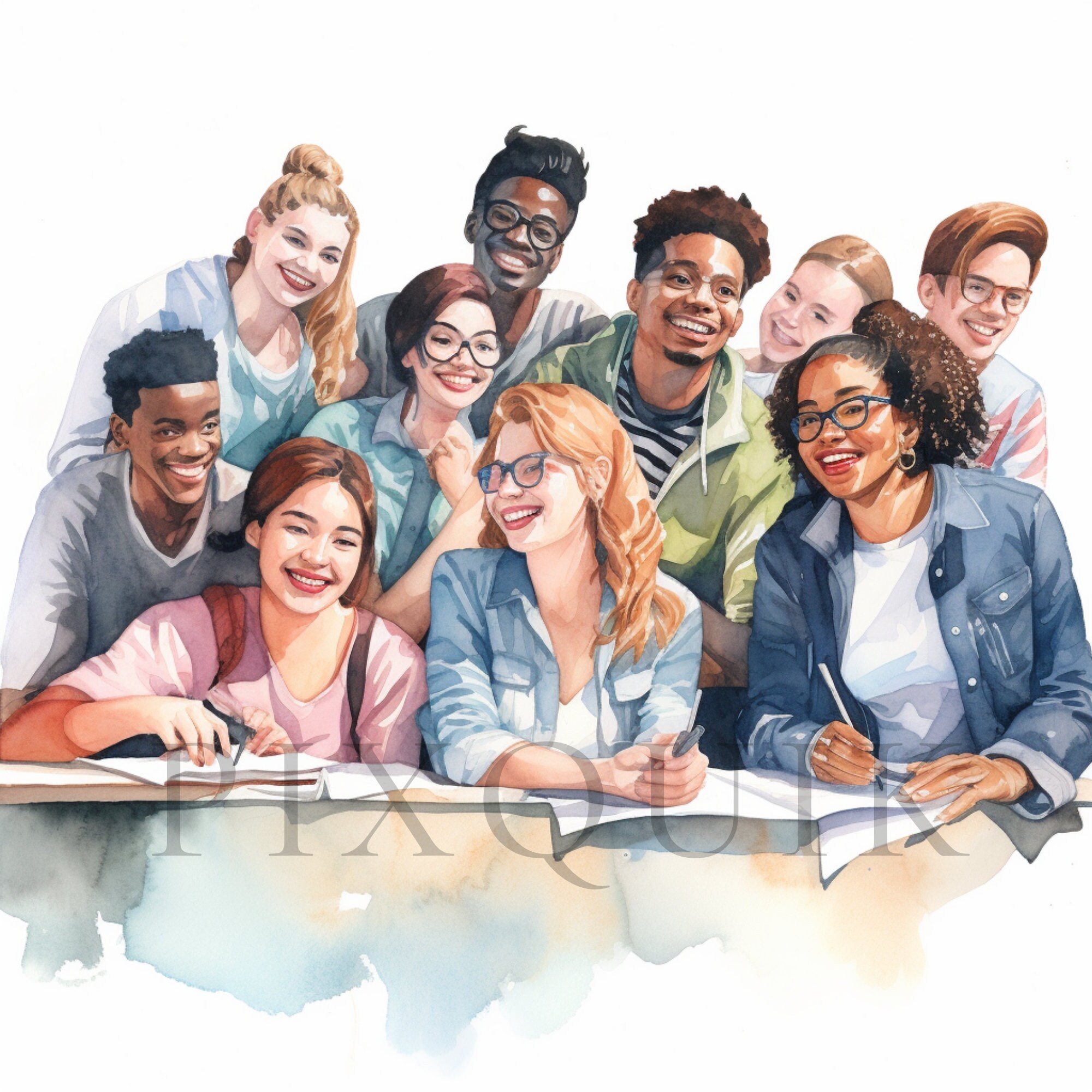 Students Clipart 10 High Quality Jpgs Digital Download Student Clipart ...