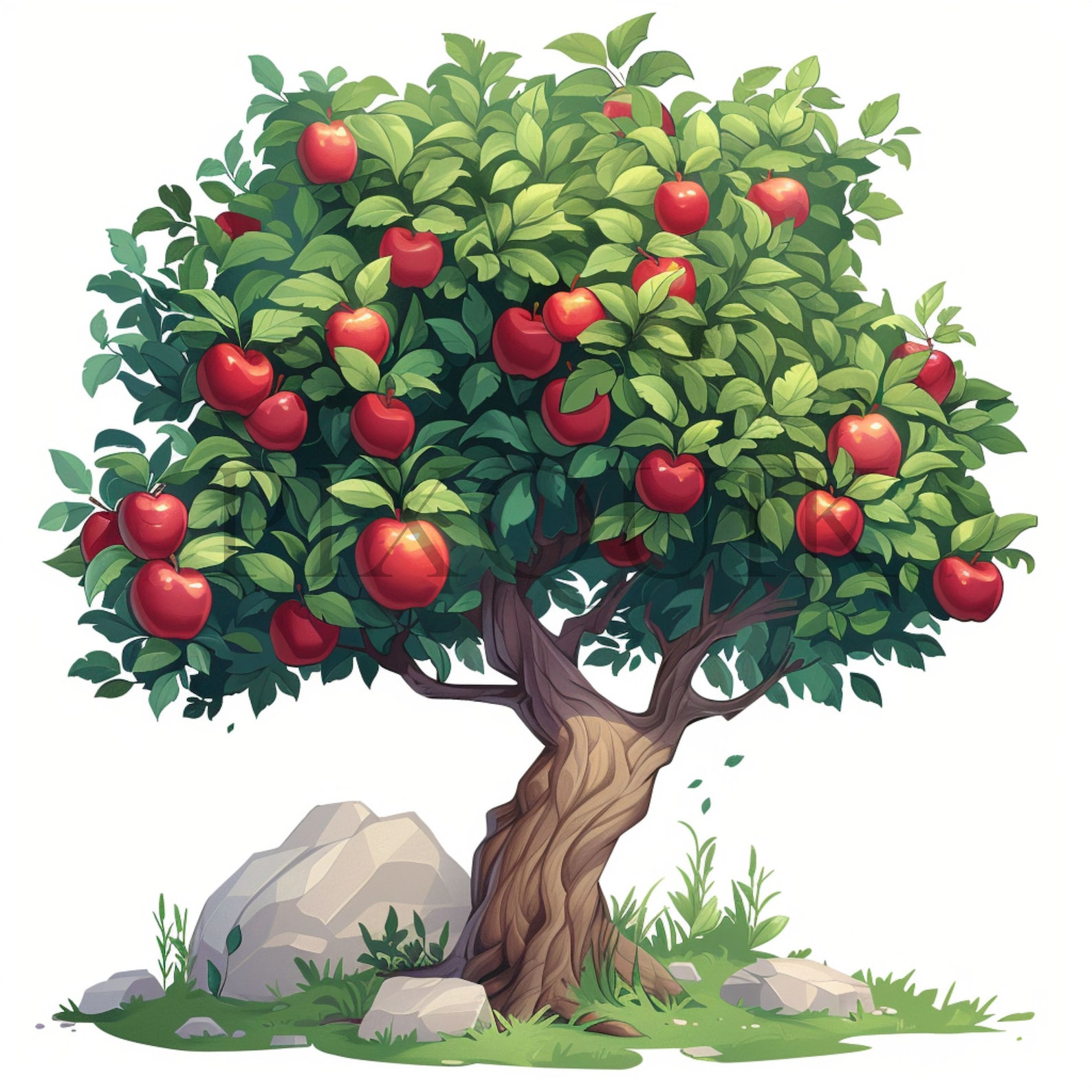 Apple Trees Clipart | 10 High Quality Jpgs | Botanical Art Fruit Tree ...