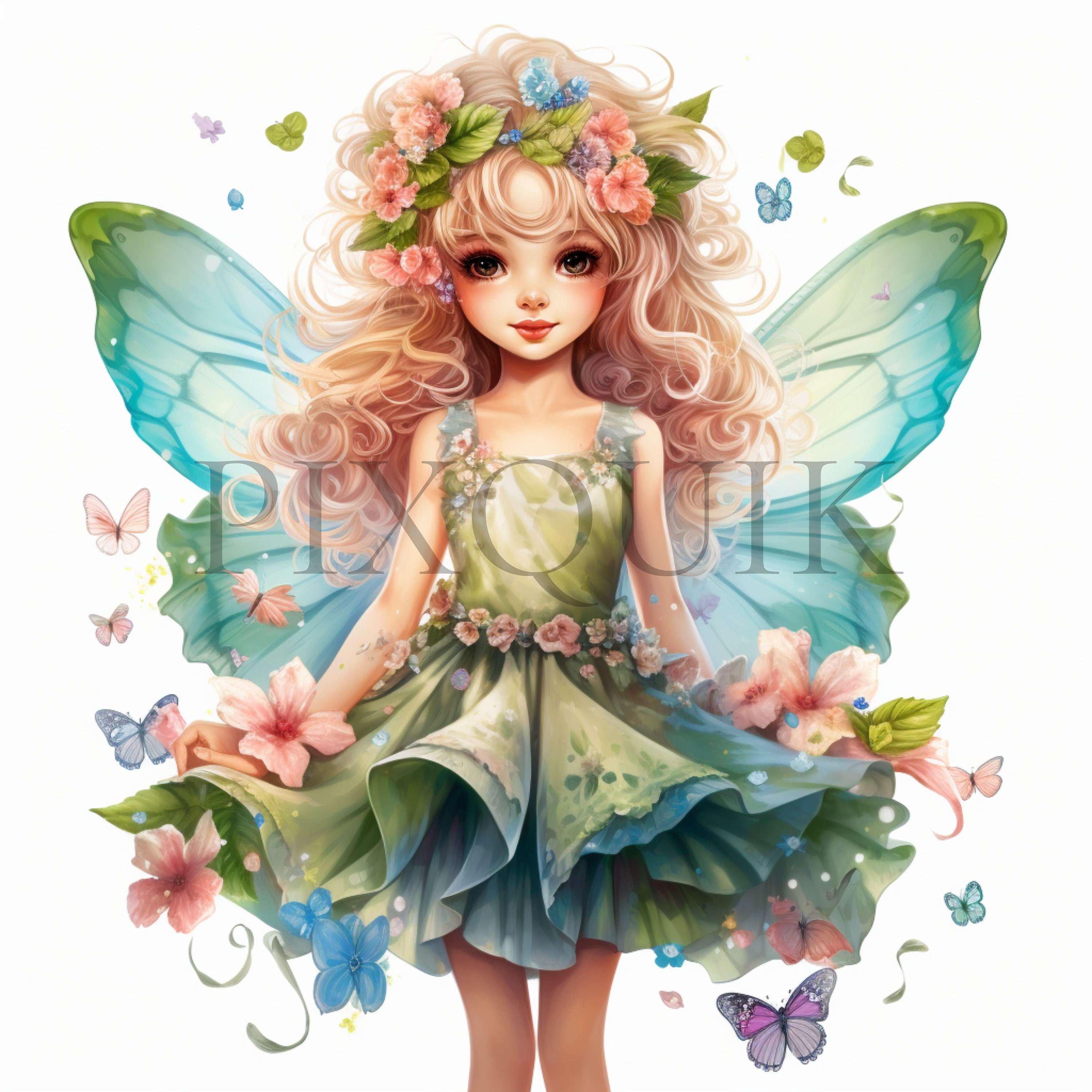 Spring Fairy Clipart 10 High Quality Jpgs Enchanting Fairy ...