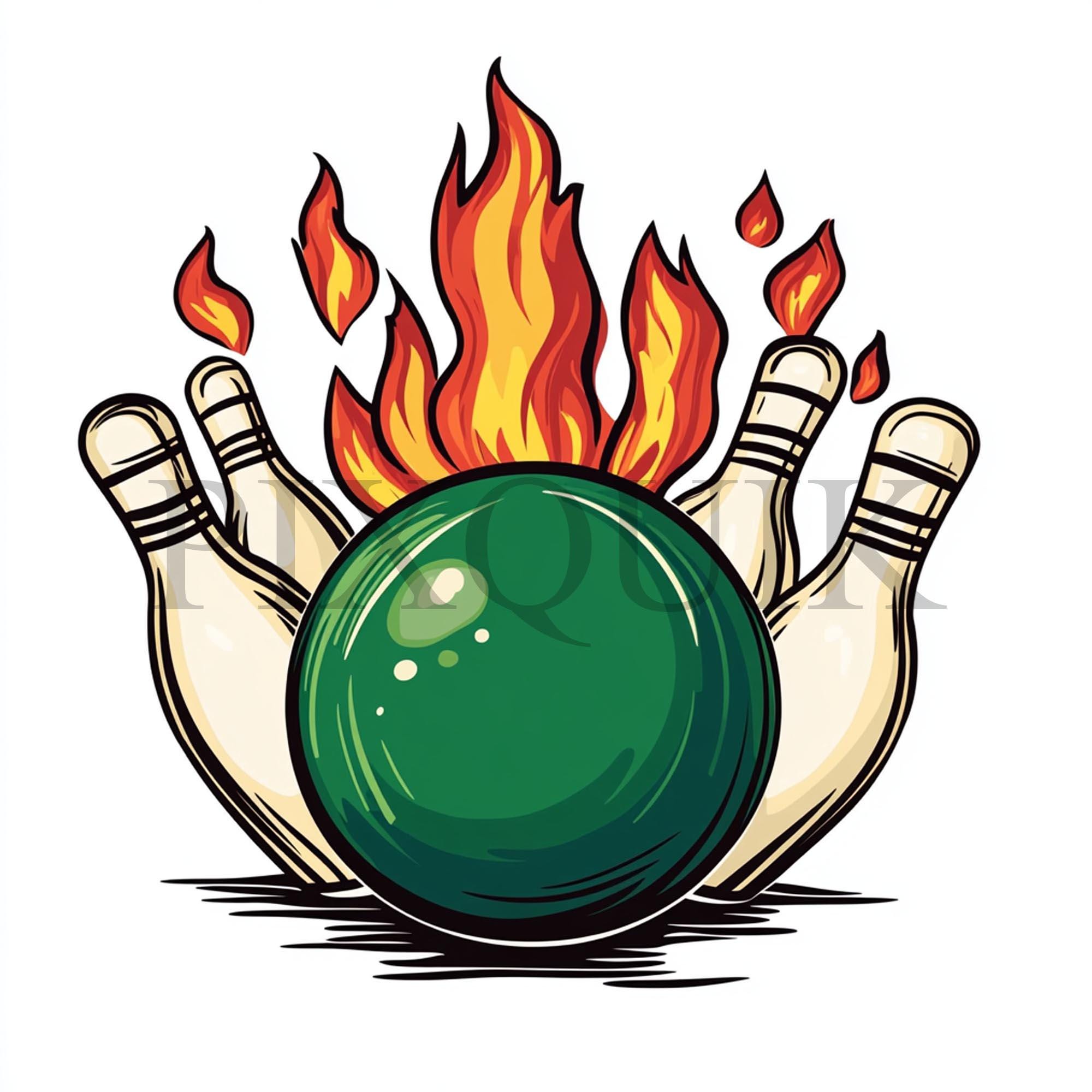 Watercolor Bowling Ball Clipart: Sports Art (JPG & PNG) - Etsy