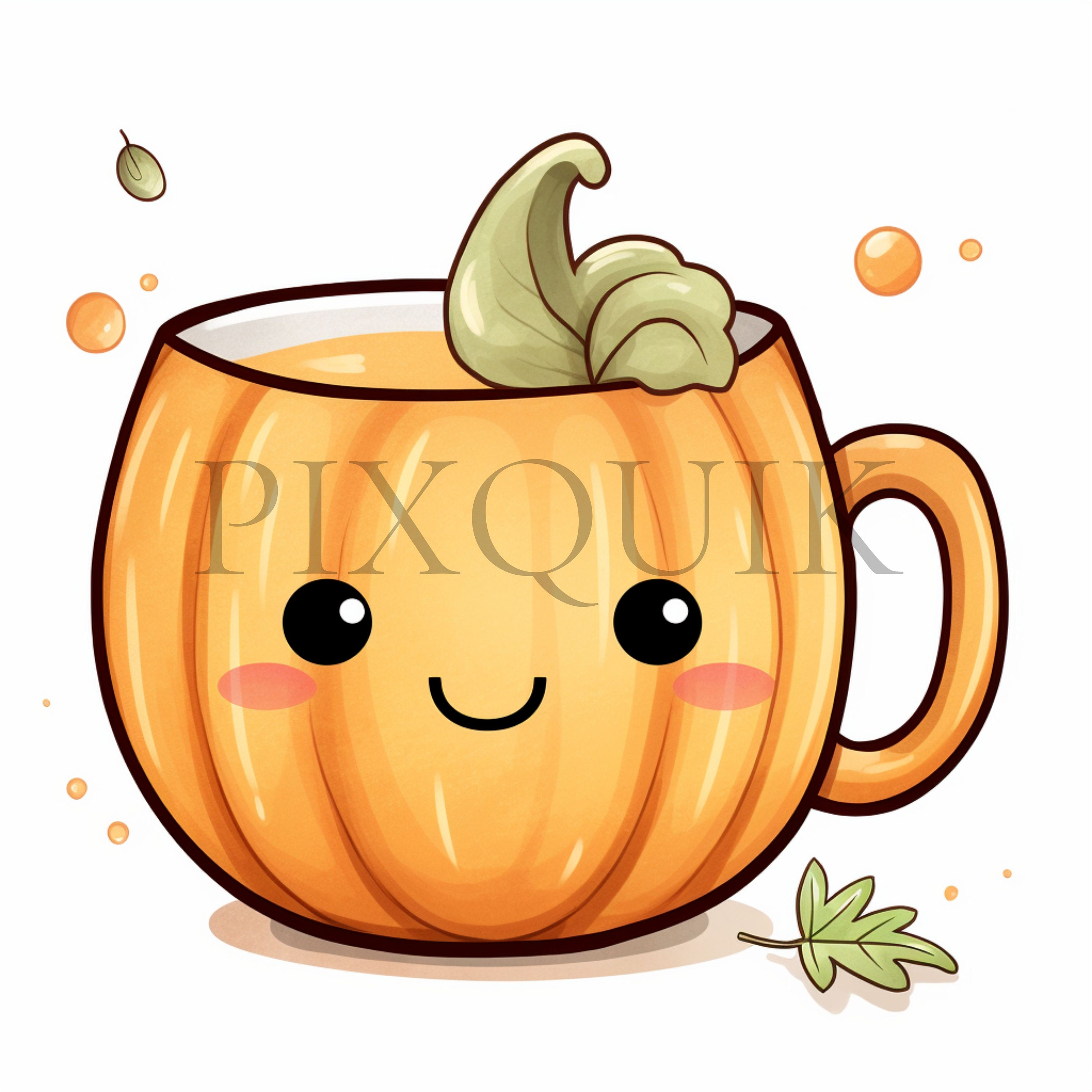 Pumpkin Mug Clipart | Cute Autumn Illustration (digital Download) - Etsy