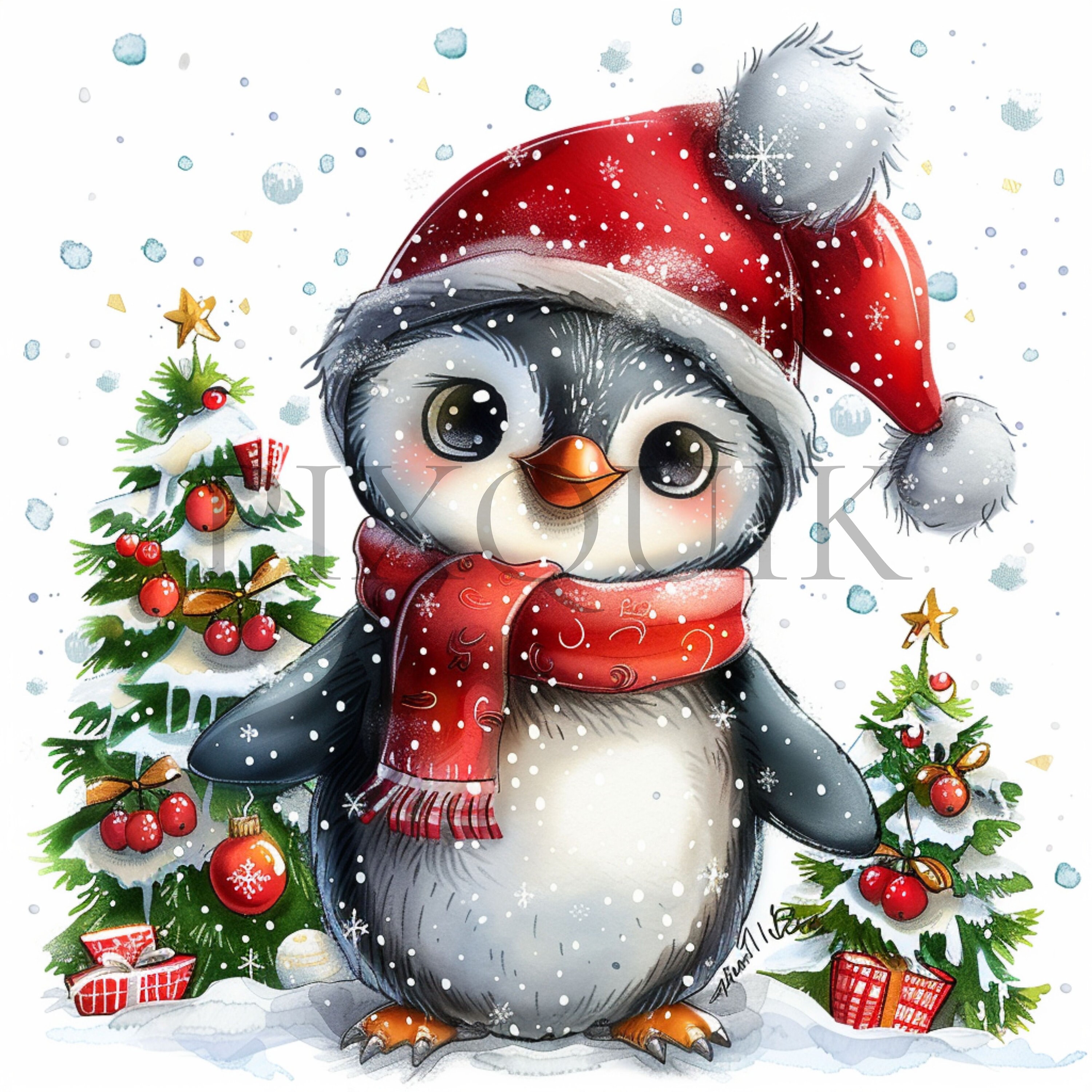 Winter Penguin Clipart 10 High Quality Jpgs Printable Penguin Clipart ...