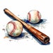 Baseball Bat and Ball Clipart - 10 High Quality Jpgs | Instant Digital ...