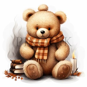Cozy Teddy Bear Clipart | 10 High Quality Jpg's | Digital Download ...