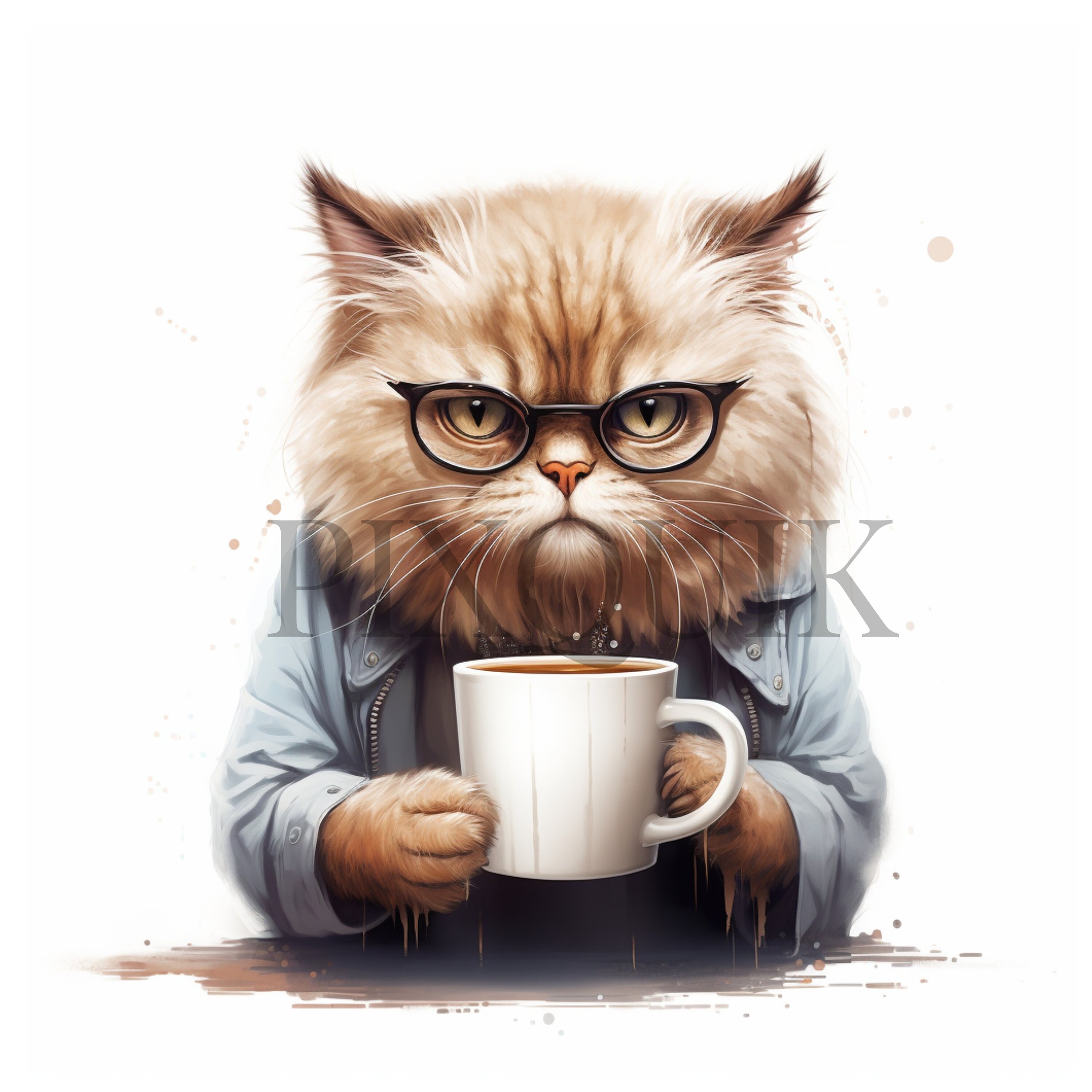 Cute Grumpy Cat Angry Clipart Grumpy Morning Coffee Cat Clipart 10 High ...