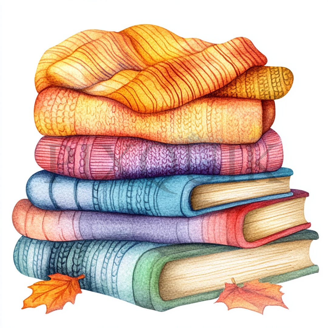 Autumn Blanket Clipart: Watercolor Fall Textile Art (JPG) - Etsy