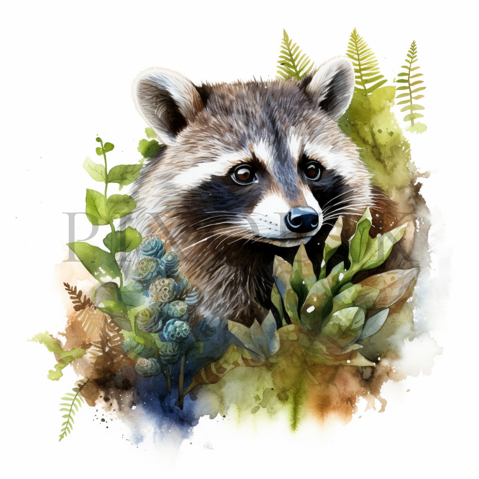 Watercolor Raccoon Clipart Bundle | Animal Jpgs (digital Download) - Etsy